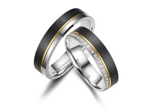 4069415278233 - Trauring MARRYA BLACK TITANIUM by MARRYA Fingerringe Gr 48 Titan schwarz (herren ring schwarz gold silber) Damen