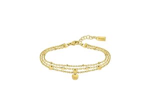 7613272494953 - Armband BOSS Schmuck Edelstahl Armschmuck Ankerkette IRIS Armbänder Gr Edelstahl goldfarben (gelbgoldfarben kristallweiß kristallweiß) Damen Trachtenmode mit Glasstein