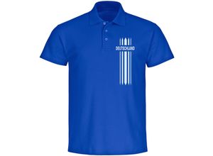 4068859271510 - multifanshop Poloshirt - Deutschland - Streifen - Druck weiß - Polo