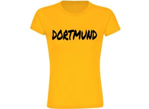 4068859490720 - multifanshop® Damen T-Shirt - Dortmund - Textmarker - Druck schwarz - Frauen