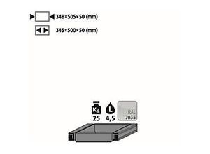 4250101138485 - Auszugswanne Standard für asecos Sicherheitsschränke der Q30 Q90 S90 & K90 Serie Stahlblech lichtgrau B 348 x T 505 x H 50 mm 45 l bis 25 kg