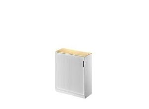 4051273740502 - Genius Querrollladenschrank TETRIS SOLID 3 OH B 1000 mm inkl 19 mm Abdeckplatte Ahorn-Dekor weißalu weißalu