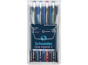 4004675099372 - Tintenroller One Hybrid C 03 4er Etui farbig sortiert 4004675099372 Schneider