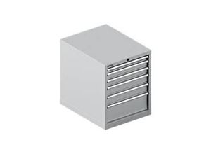 4051273666857 - Select Schubladenschrank 27-36 6 Schübe bis 75 kg B 564 x T 725 x H 700 mm weißaluminium weißaluminium