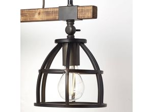 4004353359668 - BRILLIANT Lampe Matrix Wood Wandleuchte hängend schwarz stahl holz 1x A60 E27 60W geeignet für Normallampen (nicht enthalten) Mit Kippschalter