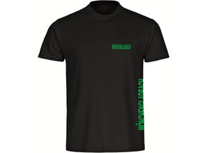 4068859167066 - multifanshop Herren T-Shirt - Mönchengladbach - Brust & Seite - Druck grün - Männer