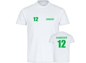 4068859169480 - multifanshop Herren T-Shirt - Hannover - Trikot Nummer 12 - Druck grün - Männer