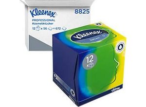 5027375046230 - KLEENEX® Kosmetiktücher - Würfel-Box 3-lagig 20 x 20 cm weiß 1 Karton = 12 Boxen x 56 Stück = 672 Kosmetiktücher