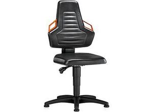 4016849644035 - Arbeitsdrehstuhl Gleiter Kunstleder schwarz Griffe orange