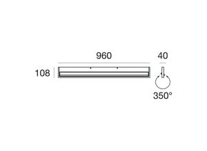 8056534534704 - LED-Wandleuchte Tablet W1 Breite 96 cm weiß