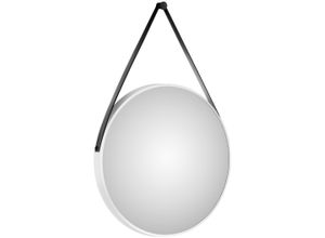 4250312114605 - - White Light Spiegel rund � 80 cm � runder Wandspiegel in matt wei� - Wandspiegel mit led - Badspiegel rund mit hochwertigen Aluminiumrahmen