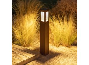 3561619001811 - Les Jardins LED-Solar-Wegeleuchte Tradition Sensor Corten 90cm