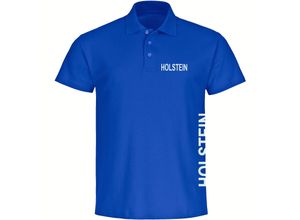 4068859402358 - multifanshop Poloshirt - Holstein - Brust & Seite - Druck weiß - Polo