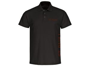 4068859191573 - multifanshop Poloshirt - St Pauli - Brust & Seite - Druck braun - Polo