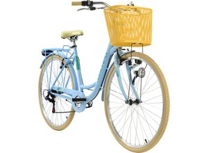 4250547528727 - KS Cycling Damenfahrrad 28 Cantaloupe blau mit Korb