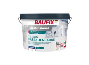 4014505071843 - BAUFIX professional Silikon Fassadenfarbe weiss stumpfmatt 10 Liter Außenwand Farbe