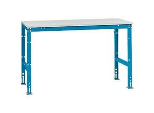 4045916078350 - AU40575012 Arbeits-Grundtisch UNIVERSAL Standard mit Kunststoffplatte BxTxH = 1500x800x760-870 mm Licht-Blau (RAL 5012)