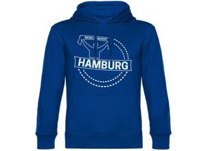 4068859011796 - multifanshop Kapuzen Sweatshirt - Hamburg - Meine Fankurve - Druck weiß - Hoodie