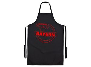 4068859133498 - multifanshop Grillschürze - Bayern - Meine Fankurve - Druck rot - Schürze