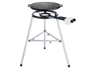 4041571055026 - Hochwertiges Paella-Grill-Set mit Gusseisen-Grillplatte 2-Ring Gasbrenner stabiler Dreibein-Ständer höhenverstellbar Ø 45 cm