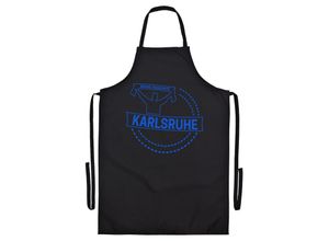 4068859055363 - multifanshop Grillschürze - Karlsruhe - Meine Fankurve - Druck blau - Schürze
