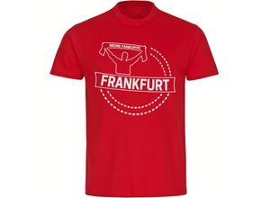 4068859135171 - multifanshop Herren T-Shirt - Frankfurt - Meine Fankurve - Druck weiß - Männer