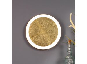 4250294314000 - Led Wand- und Deckenleuchte Moon in Blattgold und Weiß-satiniert 300mm - Blattgold - Eco-light