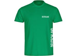 4068859246679 - multifanshop Herren T-Shirt - Deutschland - Brust & Seite - Druck weiß - Männer