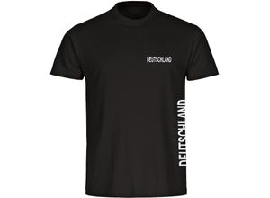 4068859246303 - multifanshop Herren T-Shirt - Deutschland - Brust & Seite - Druck weiß - Männer