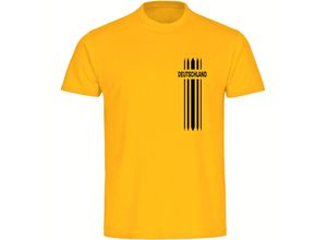 4068859249670 - multifanshop Herren T-Shirt - Deutschland - Streifen - Druck schwarz - Männer