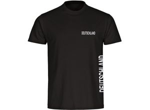 4068859246327 - multifanshop Herren T-Shirt - Deutschland - Brust & Seite - Druck weiß - Männer