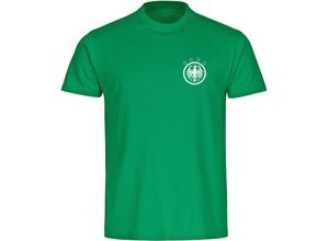 4068859251529 - multifanshop Herren T-Shirt - Deutschland - Adler Retro - Druck weiß - Männer