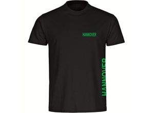 4068859166625 - multifanshop Kinder T-Shirt - Hannover - Brust & Seite - Druck grün - Kind