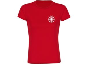 4068859265007 - multifanshop Damen T-Shirt - Deutschland - Adler Retro - Druck weiß - Frauen