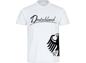 4068859257361 - multifanshop Kinder T-Shirt - Deutschland - Adler seitlich - Druck schwarz - Kind