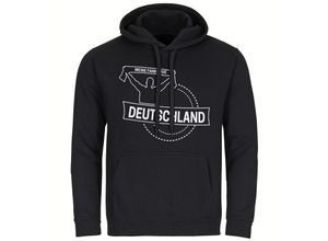 4068859269852 - multifanshop Kapuzen Sweatshirt - Deutschland - Meine Fankurve - Druck weiß - Hoodie