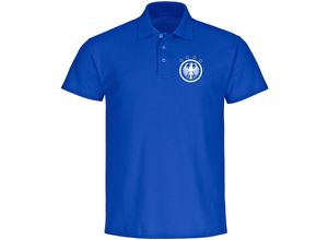 4068859409012 - multifanshop Poloshirt - Deutschland - Adler Retro - Druck weiß - Polo