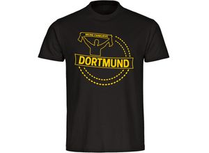 4068859189099 - multifanshop® Kinder T-Shirt - Dortmund - Meine Fankurve - Druck gelb - Kind