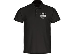 4068859405977 - multifanshop Poloshirt - Deutschland - Adler Retro - Druck weiß - Polo