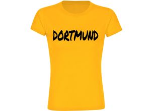 4068859490713 - multifanshop® Damen T-Shirt - Dortmund - Textmarker - Druck schwarz - Frauen