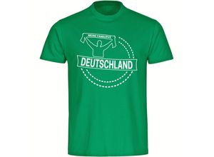 4068859257347 - multifanshop Kinder T-Shirt - Deutschland - Meine Fankurve - Druck weiß - Kind