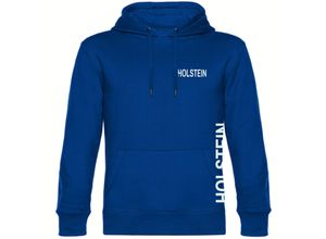 4068859403225 - multifanshop Kapuzen Sweatshirt - Holstein - Brust & Seite - Druck weiß - Hoodie