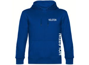 4068859403171 - multifanshop Kapuzen Sweatshirt - Holstein - Brust & Seite - Druck weiß - Hoodie