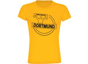 4068859189037 - multifanshop® Damen T-Shirt - Dortmund - Meine Fankurve - Druck schwarz - Frauen