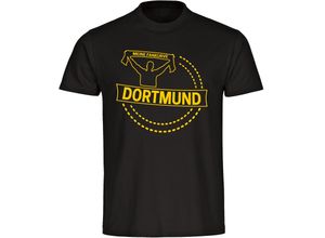 4068859188825 - multifanshop® Herren T-Shirt - Dortmund - Meine Fankurve - Druck gelb - Männer