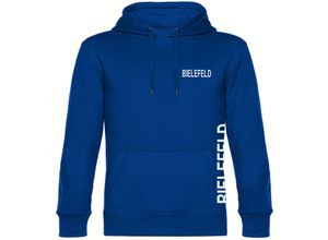 4068859015107 - multifanshop Kapuzen Sweatshirt - Bielefeld - Brust & Seite - Druck weiß - Hoodie