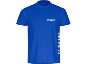 4068859017996 - multifanshop Herren T-Shirt - Duisburg - Brust & Seite - Druck weiß - Männer