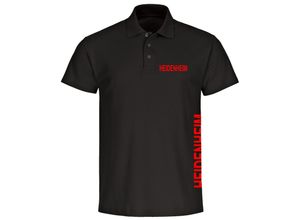 4068859078102 - multifanshop Poloshirt - Heidenheim - Brust & Seite - Druck rot - Polo