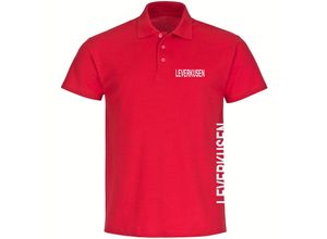 4068859083052 - multifanshop Poloshirt - Leverkusen - Brust & Seite - Druck weiß - Polo