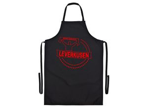 4068859140335 - multifanshop Grillschürze - Leverkusen - Meine Fankurve - Druck rot - Schürze
